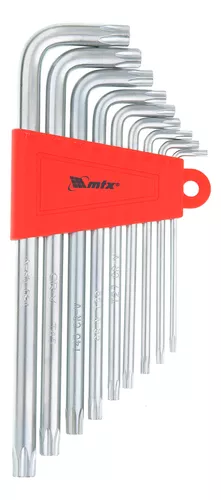JOGO DE CHAVE HEXAGONAIS TORX LONGA T10-T50 MTX - VL Ferramentas e ...